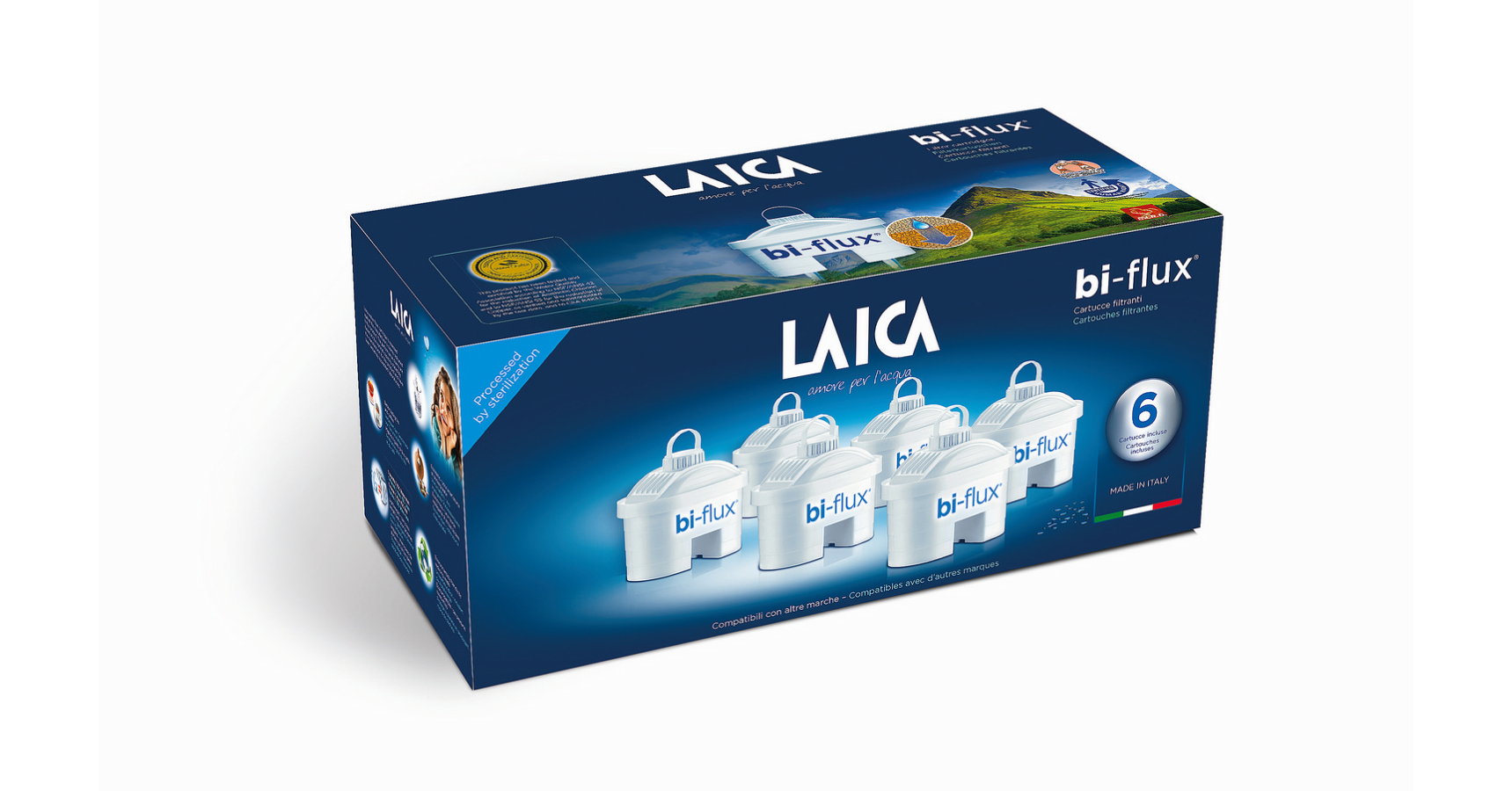 LAICA Bi-flux univerzális vízszűrőbetét - 6 db - LAICA - laica.hu